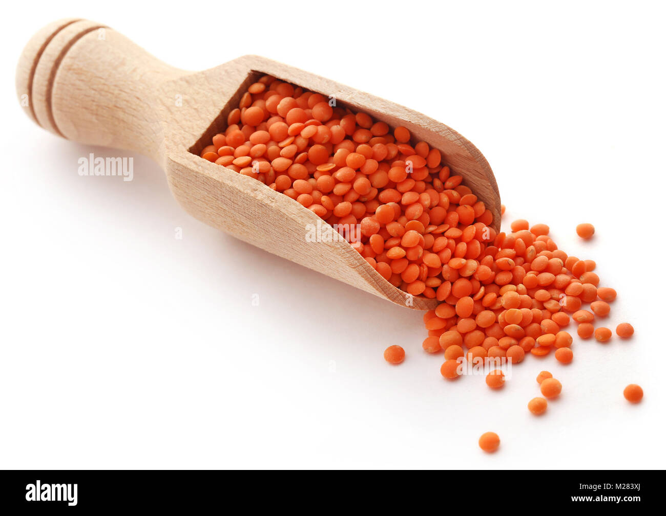 Pile of some fresh lentil with wooden scoop Stock Photo - Alamy