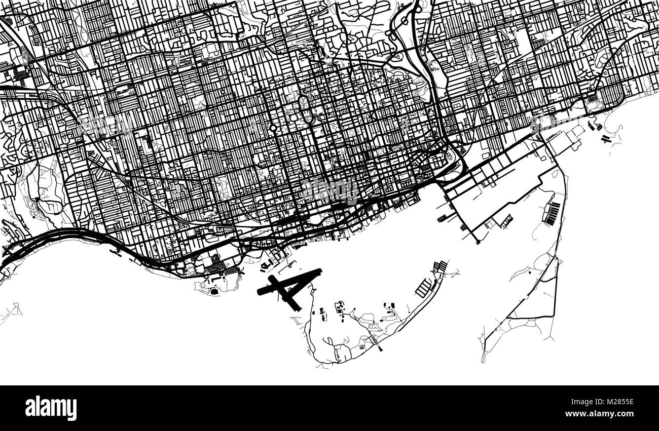 Urban vector city map of Toronto, Canada Stock Vector Image & Art - Alamy