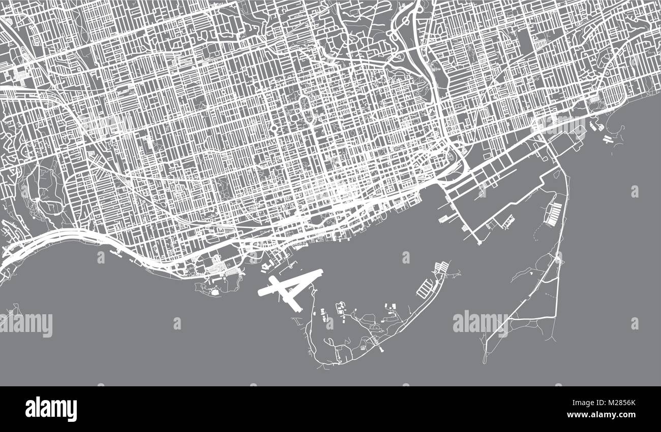 Urban vector city map of Toronto, Canada Stock Vector Image & Art - Alamy