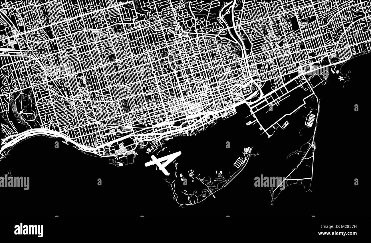 Urban vector city map of Toronto, Canada Stock Vector Image & Art - Alamy