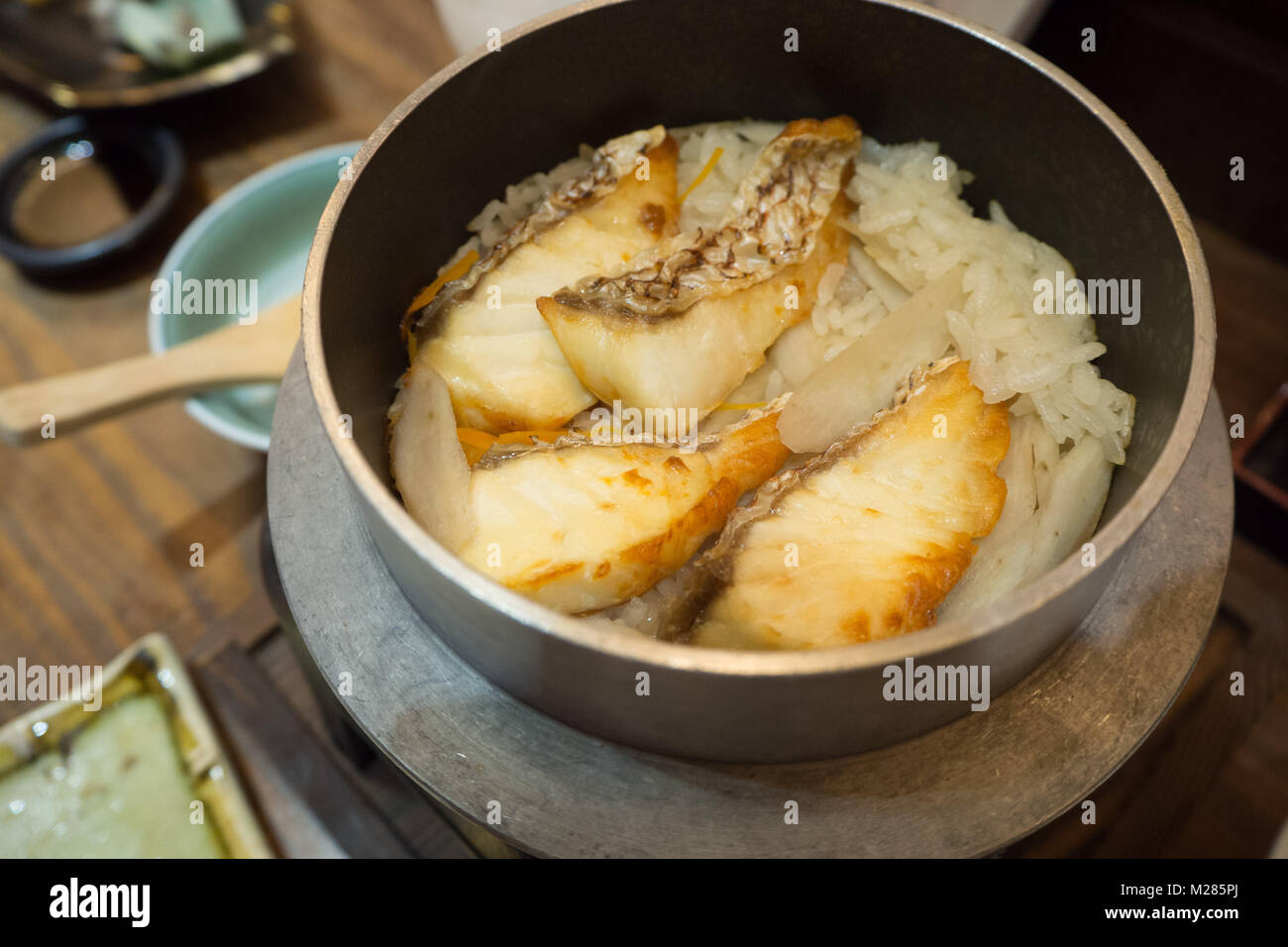 steam rice with fish Stock Photo - Alamy