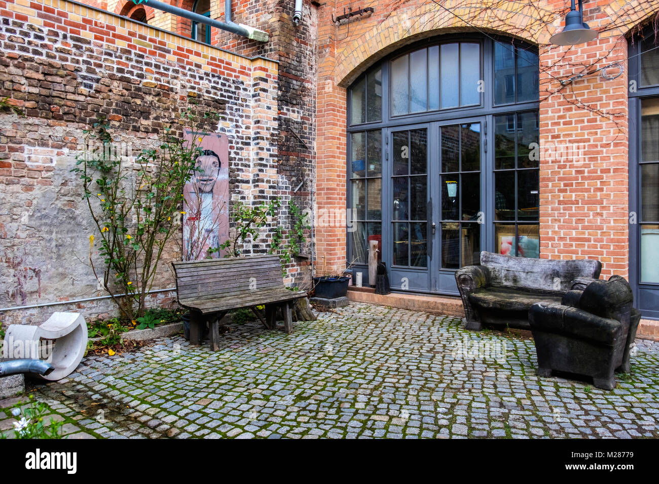 Berlin,Prenzlauerberg, Inner Courtyard of former Königstadt brewery ...