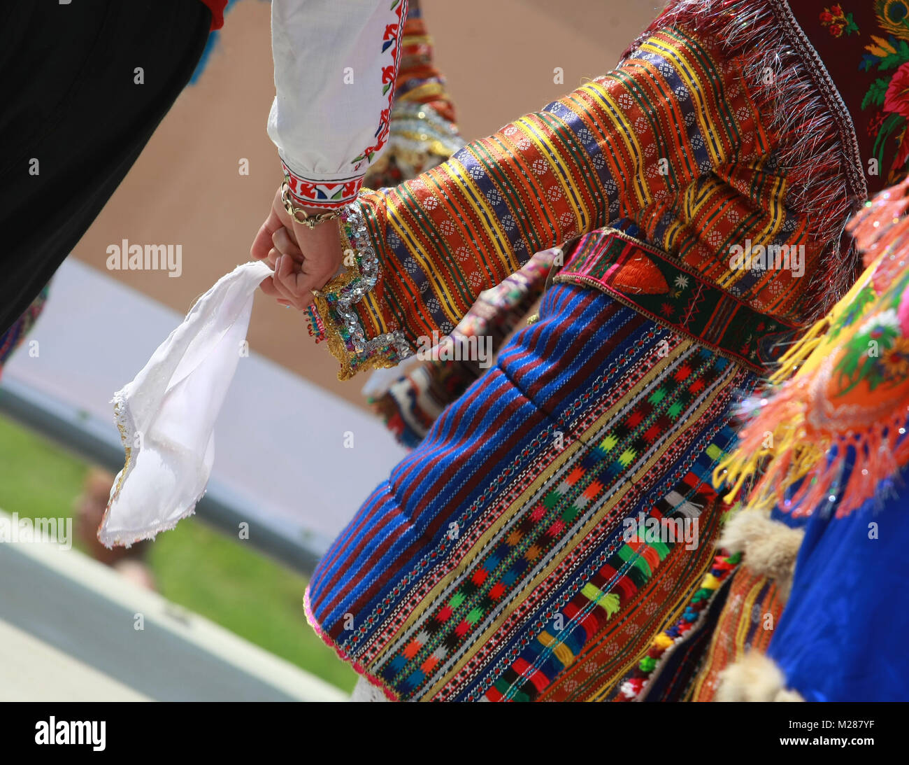 People in traditional folk costume of The National Folklore Fair in ...