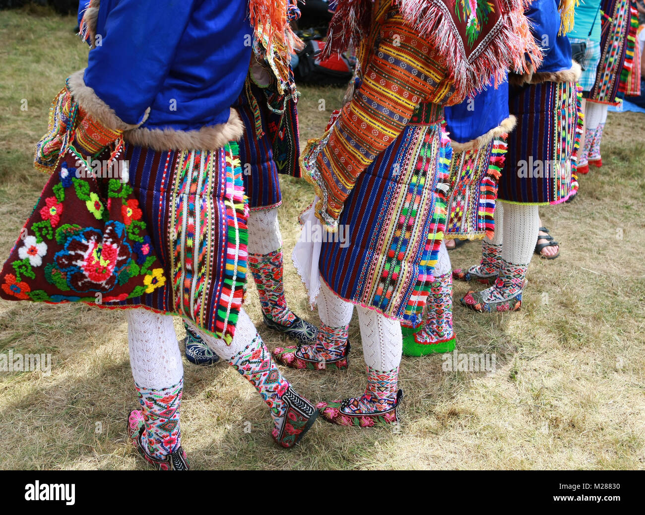 People in traditional folk costume of The National Folklore Fair in ...