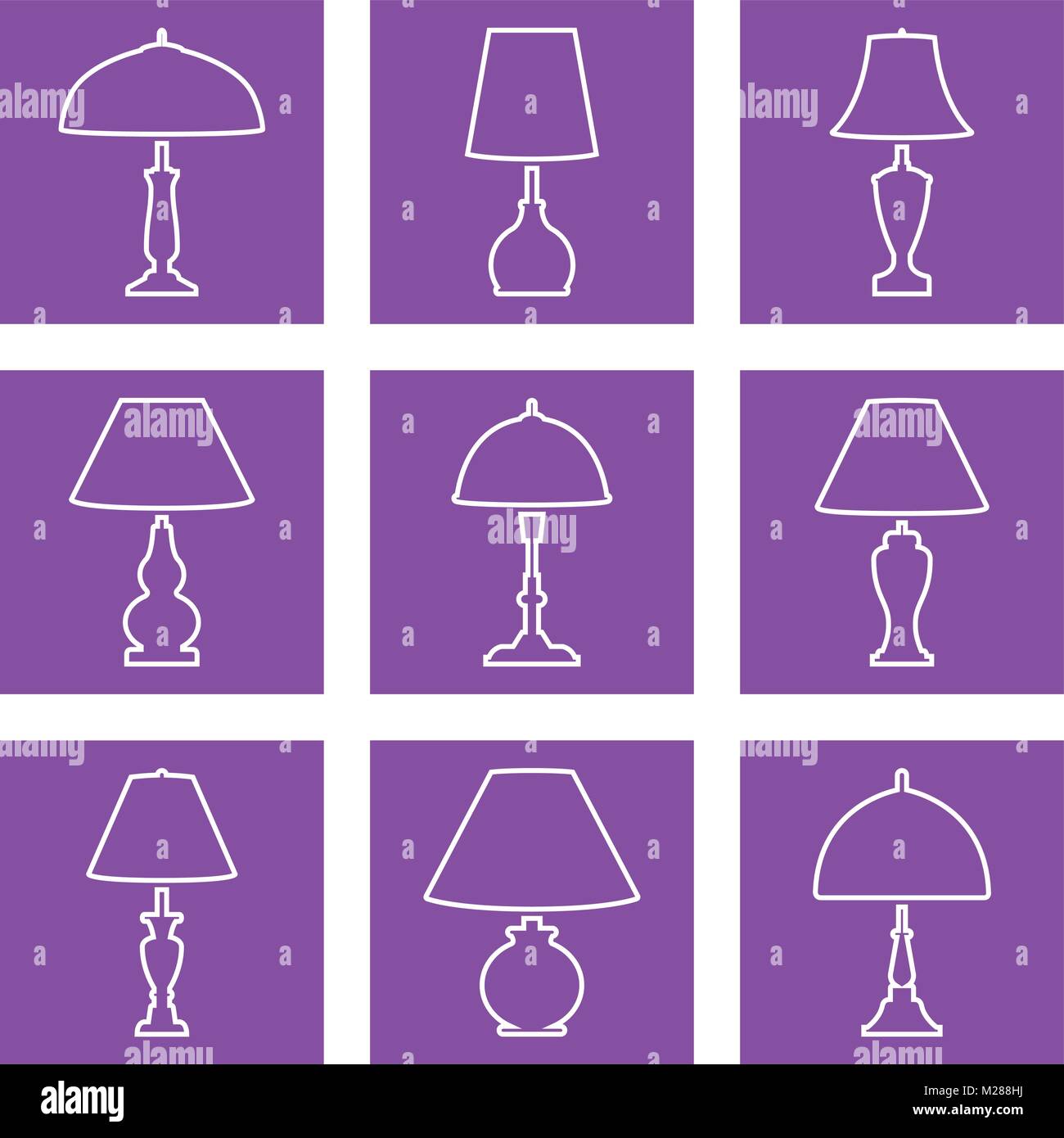 Modern table lamp on Stock Vector Images - Alamy