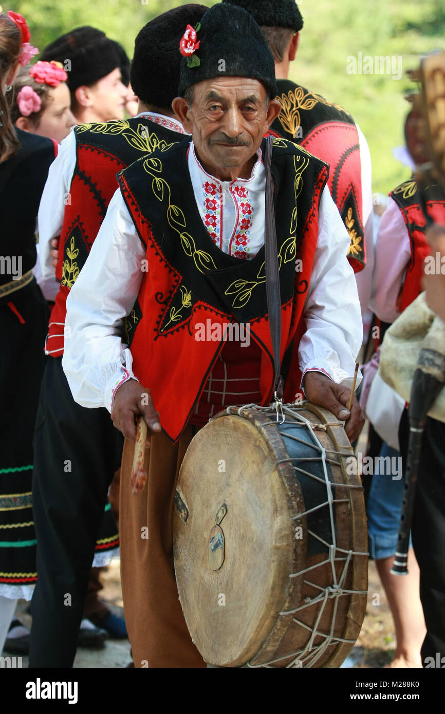 People in traditional folk costume of The National Folklore Fair in ...