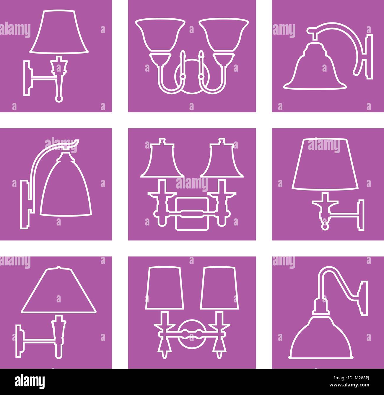 Electric lamp vector vectors hi-res stock photography and images - Alamy