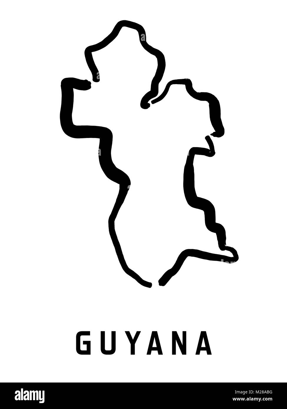 Guyana map hi-res stock photography and images - Alamy