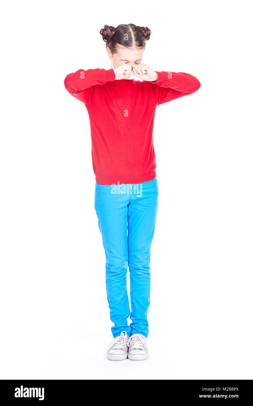 Girl unhappy school Cut Out Stock Images & Pictures - Alamy