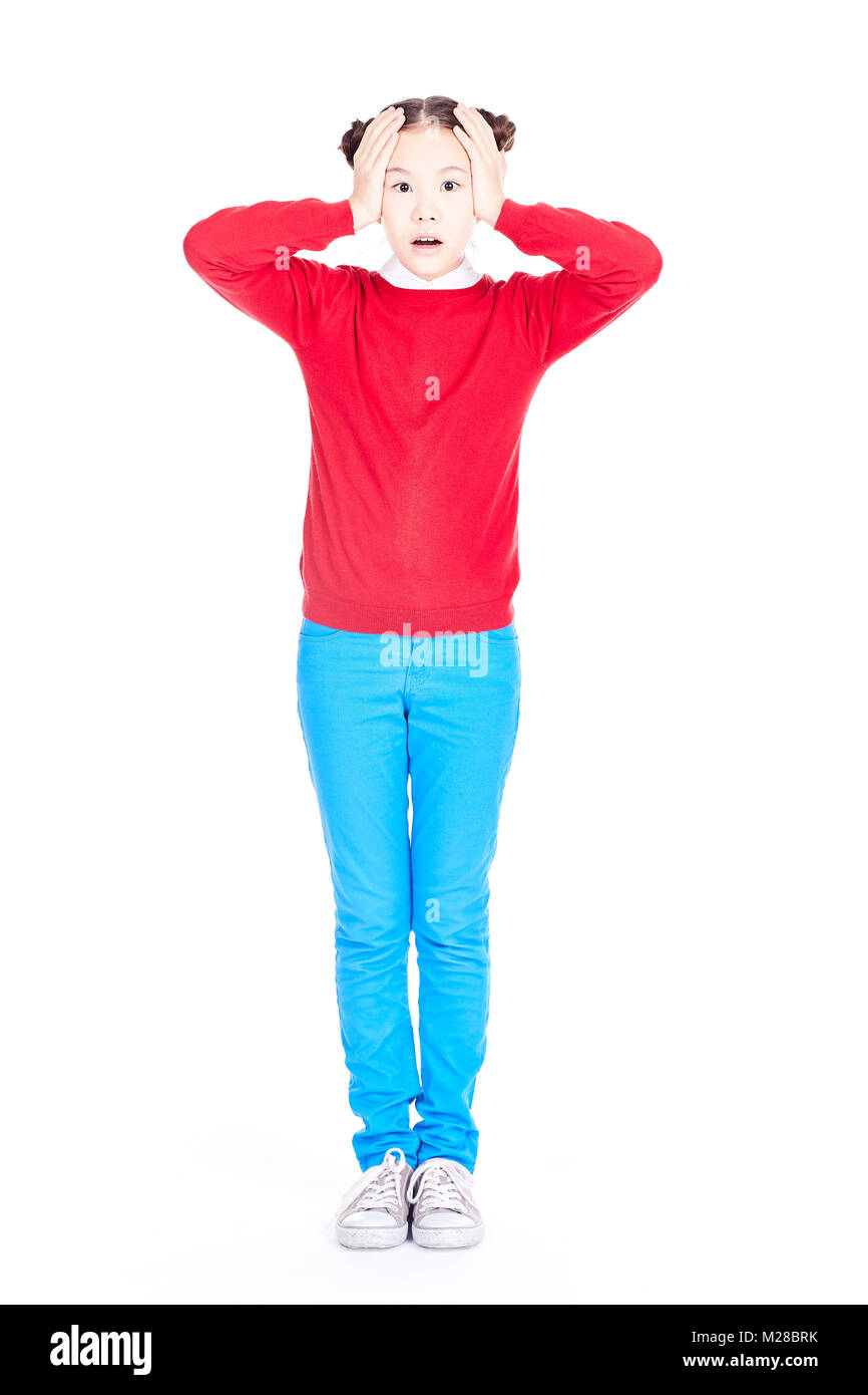 Beautiful girl in school Cut Out Stock Images & Pictures - Alamy