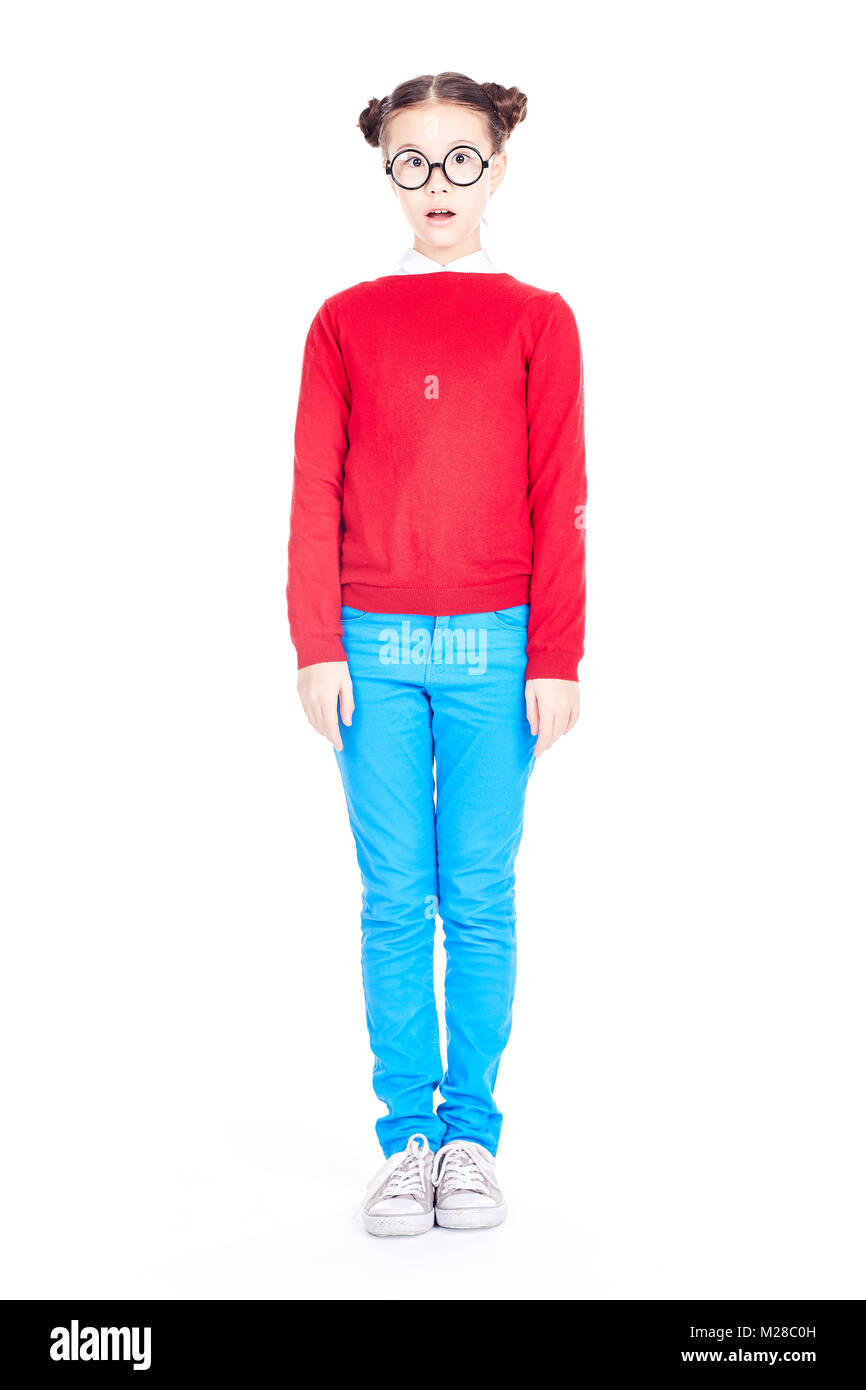 Little nerd student Stock Photo - Alamy