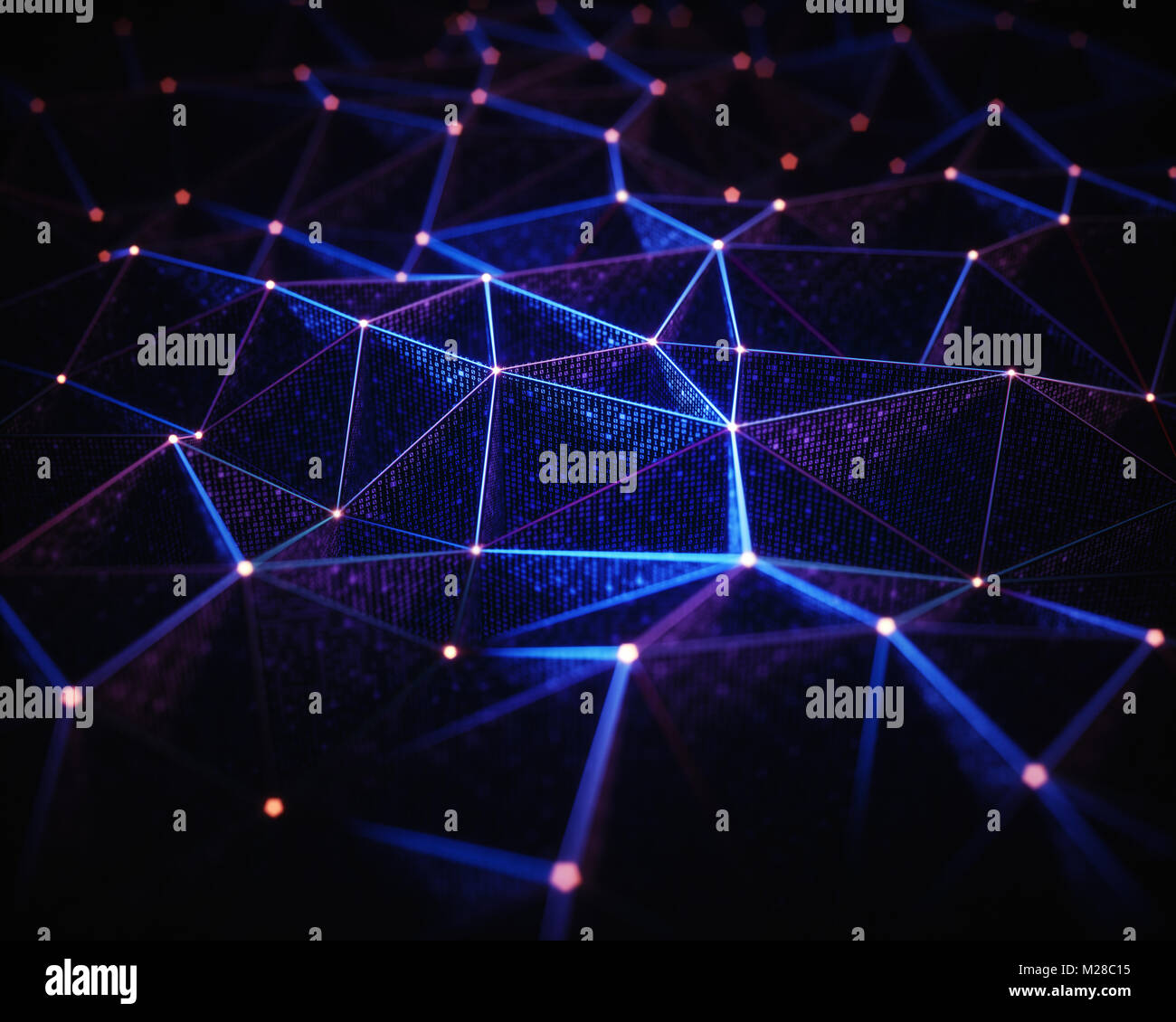 3D illustration. Abstract background, connection and lines of ...