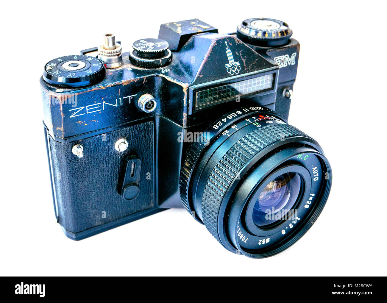 A battered and well used Russian Zenith EM Camera Stock Photo - Alamy