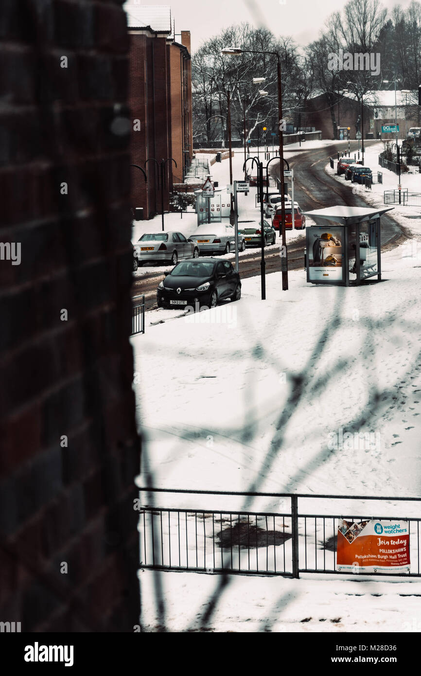 Pollokshaws with Snowfall, Glasgow, Scotland Stock Photo - Alamy