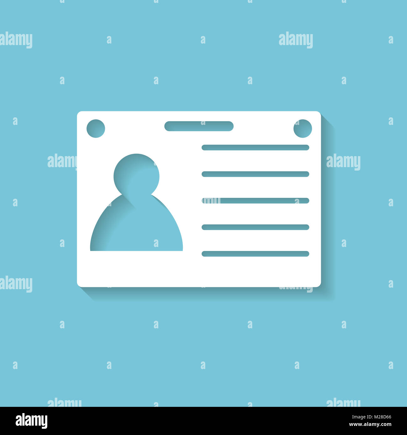 employee Card icon on white background , Vector Stock Photo - Alamy