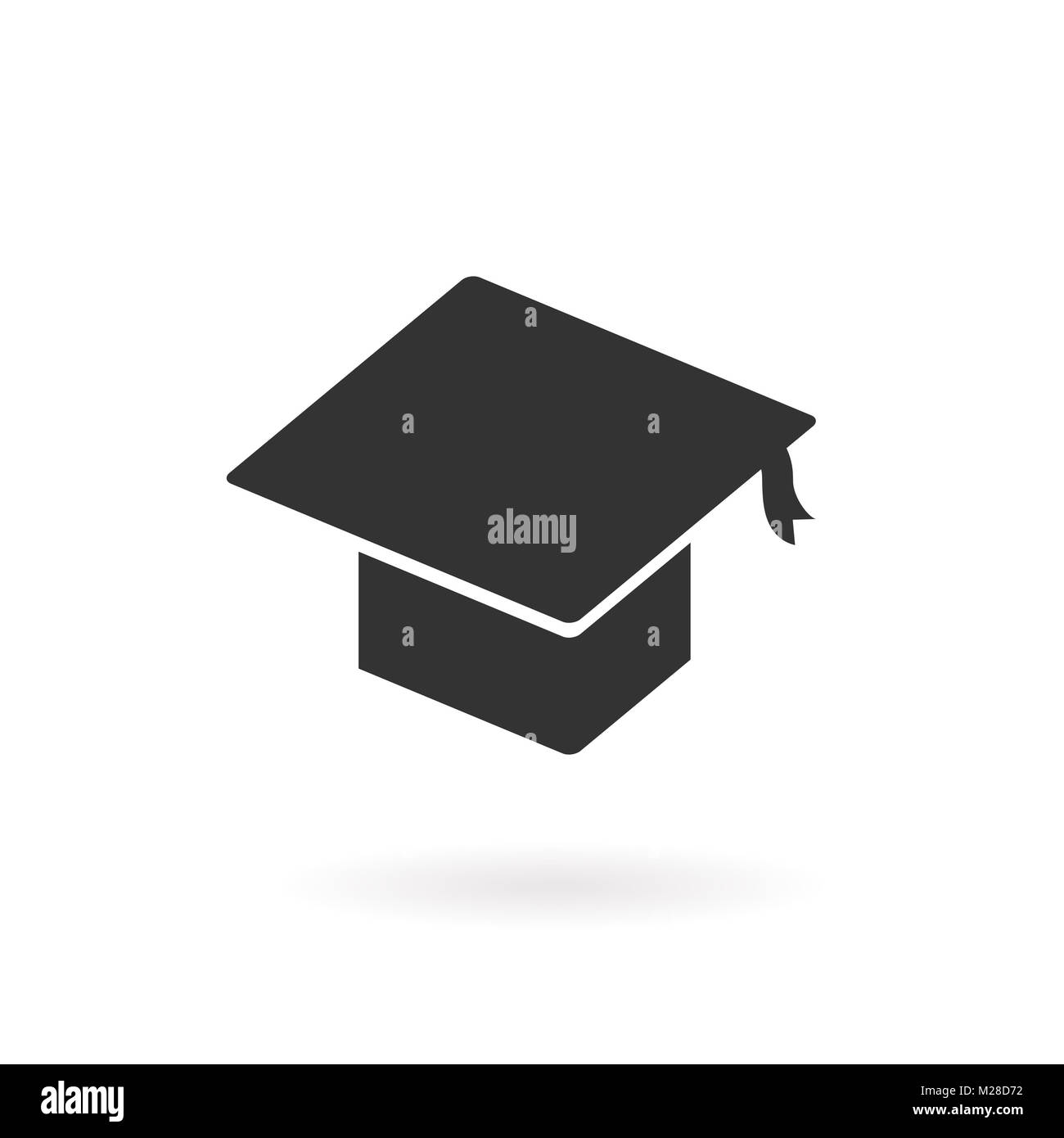 graduation icon on white background , Vector Stock Photo - Alamy