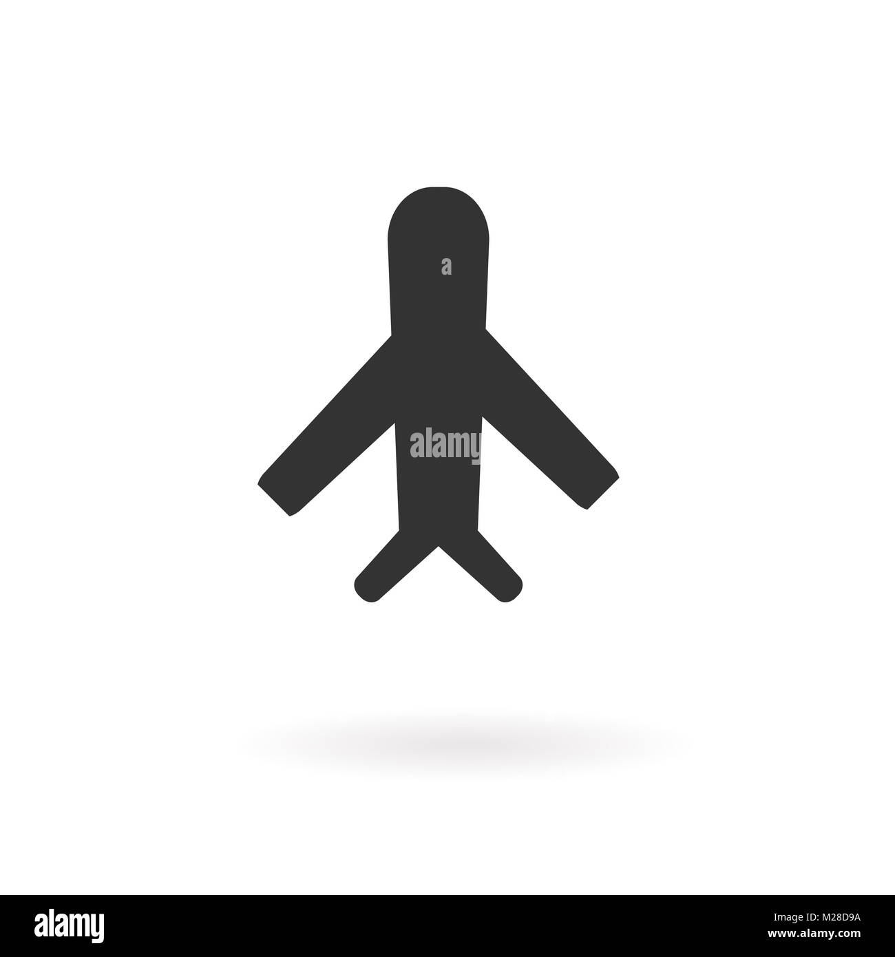 Plane icon vector, solid illustration , vector Stock Photo - Alamy