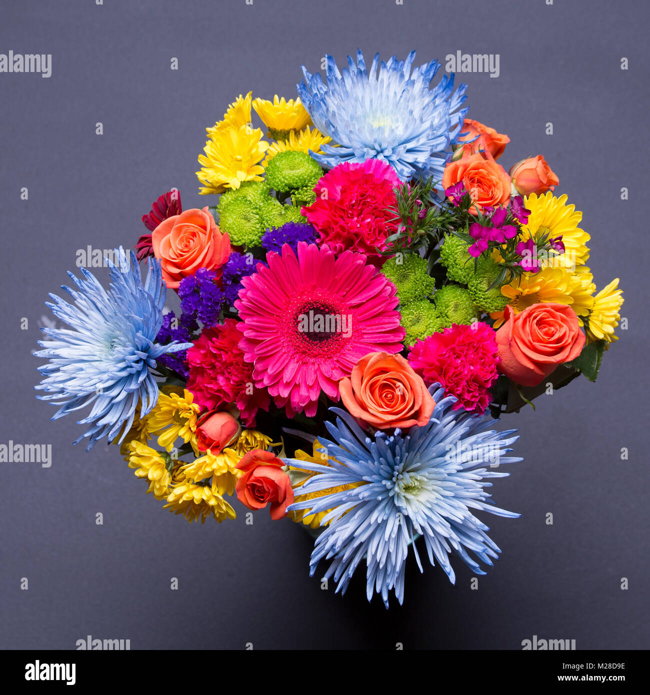 Flower bouquet on a plain background Stock Photo - Alamy