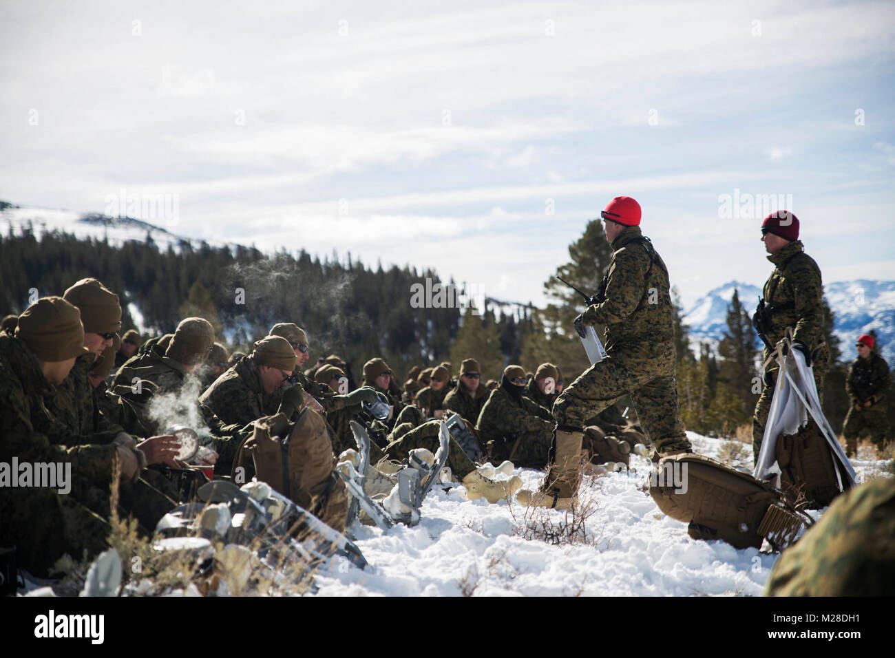 Marines with Task Force Arctic Edge take an avalanche awareness class ...