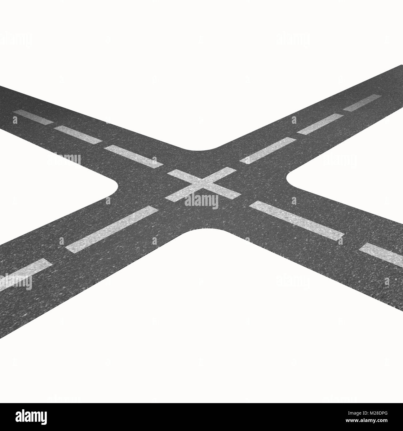 Intersection crossroads Cut Out Stock Images & Pictures - Alamy