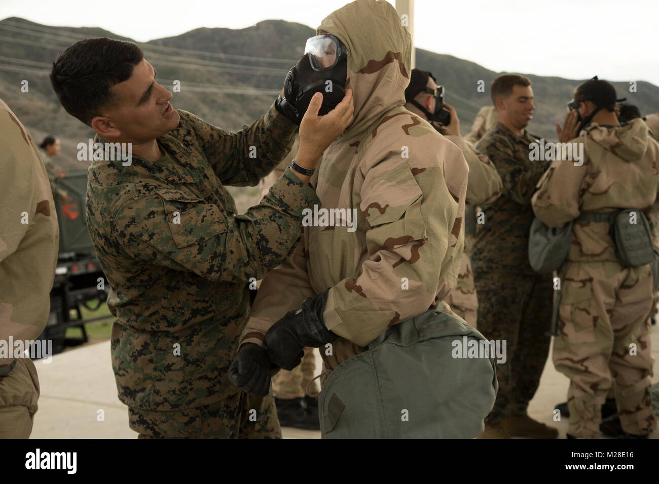 U.S. Marine Corps Chief Warrant Officer 3 Kevin Boswell, a chemical biological radiological and ...