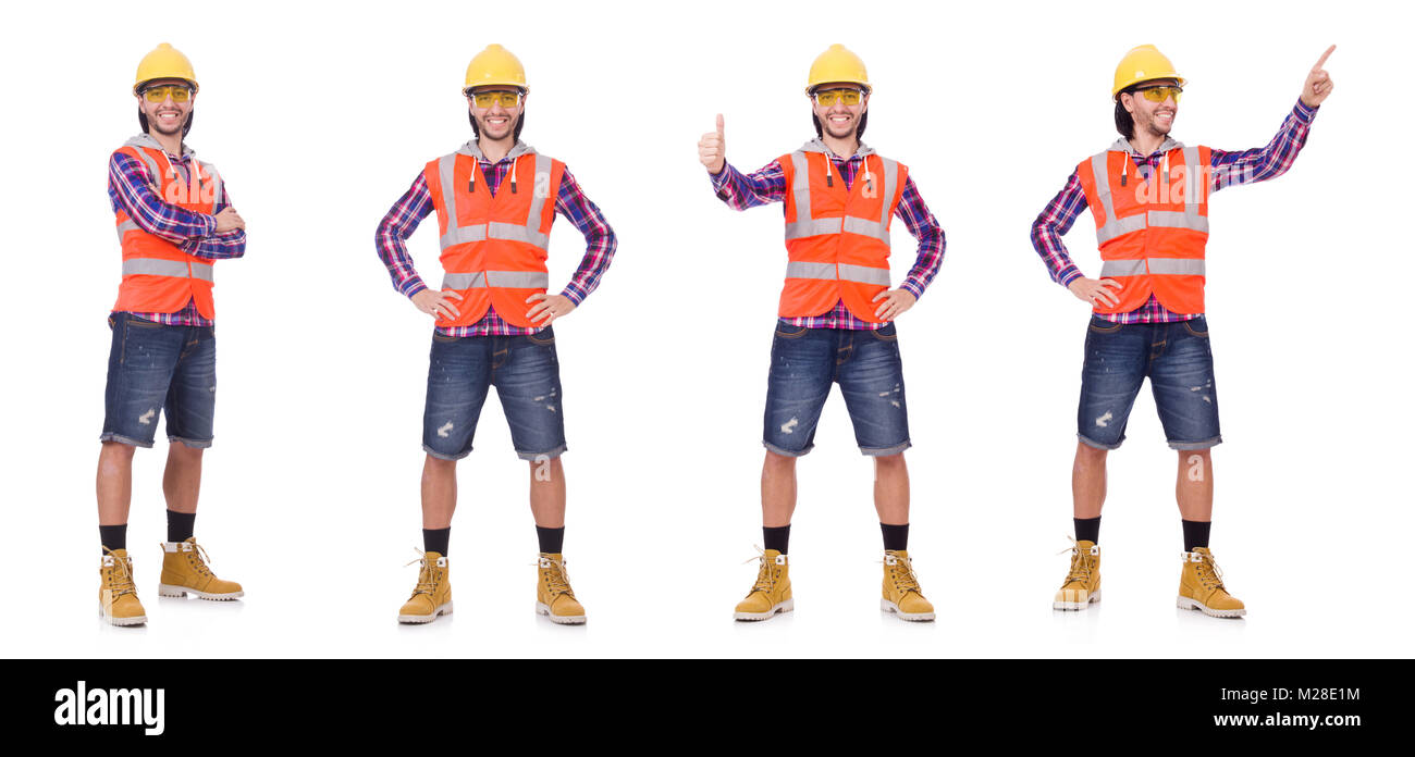 Foreman isolated on white Stock Photo - Alamy