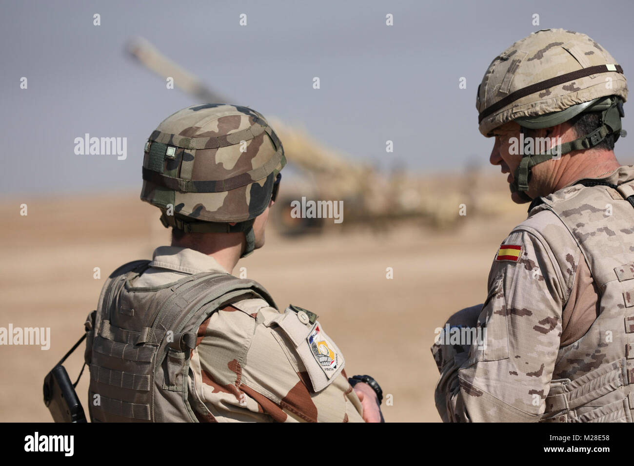 French and Spanish forces train Iraqi army soldiers by conducting a ...