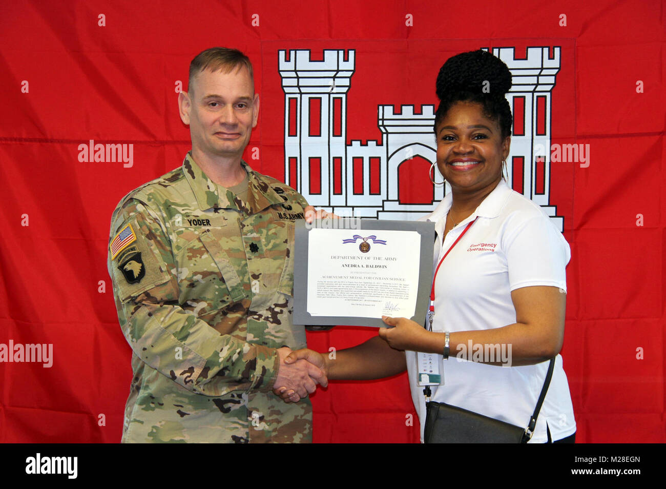 Civilian service achievement medal hi-res stock photography and images ...