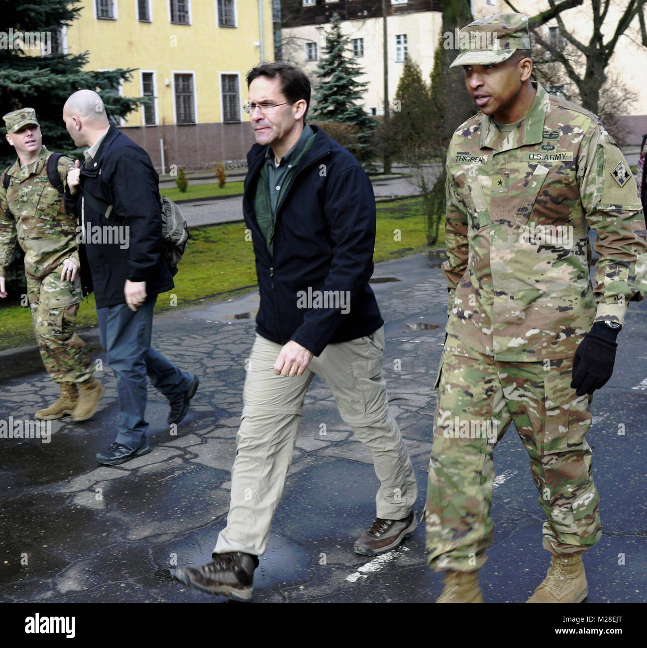 Brig. Gen William L. Thigpen (Right) leads Dr. Mark Esper, the ...
