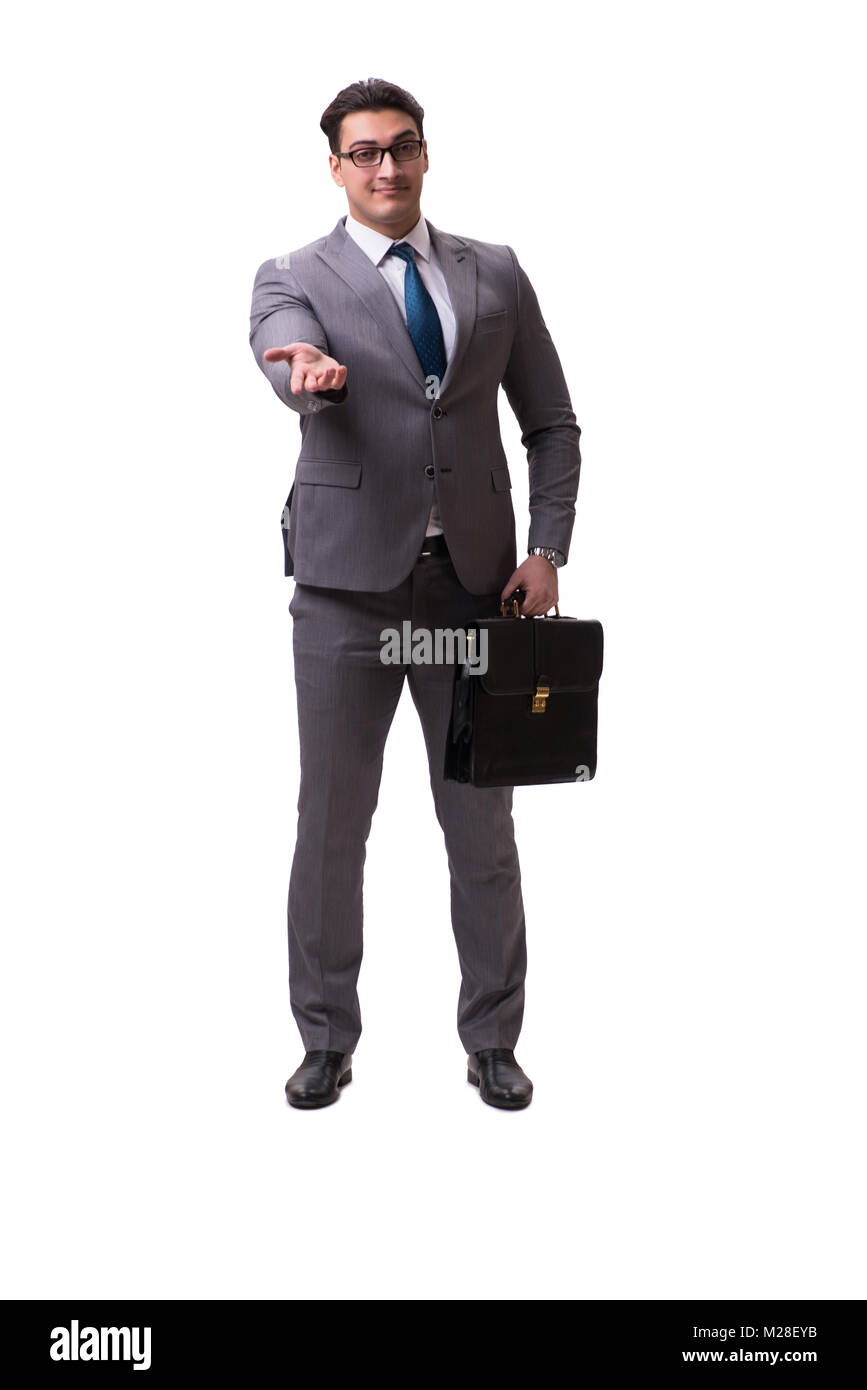 Handsome businessman isolated on white background Stock Photo - Alamy