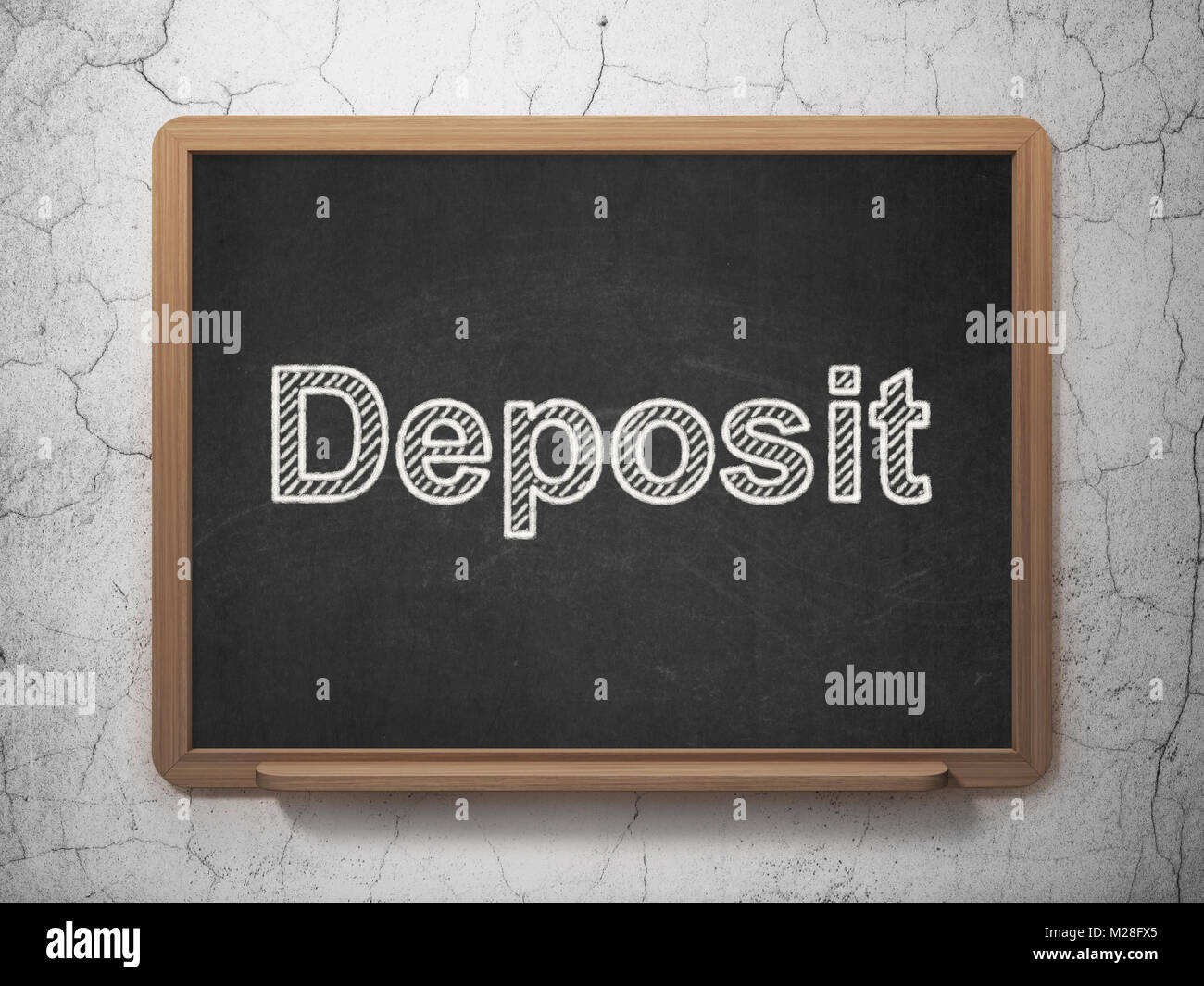 Banking concept: Deposit on chalkboard background Stock Photo - Alamy