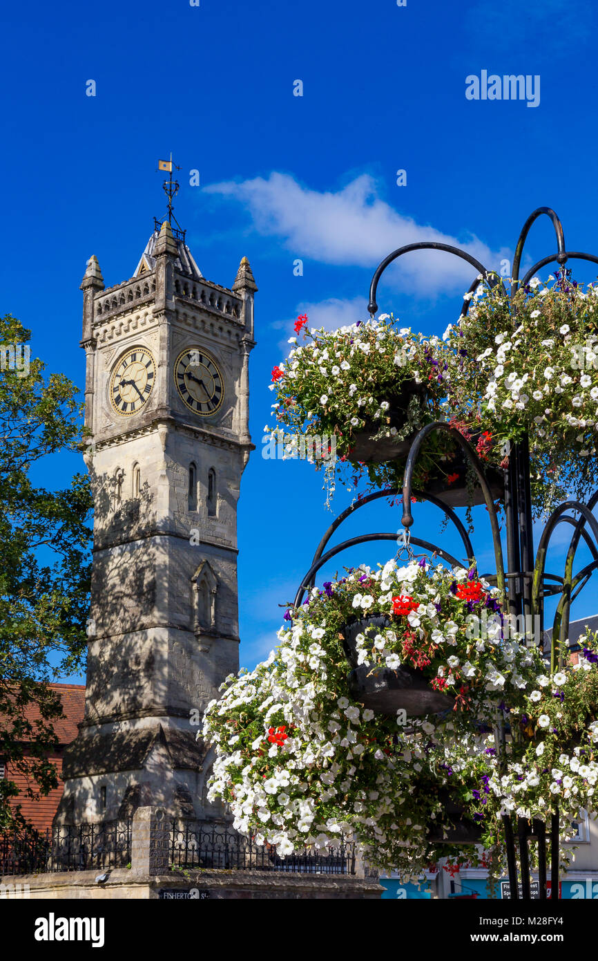 Salisbury Wiltshire England September 9, 2016 Old clock tower on ...