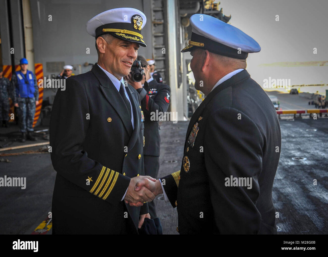 SAN DIEGO (Feb. 2, 2018) Capt. Joseph Olson, commanding officer of the ...