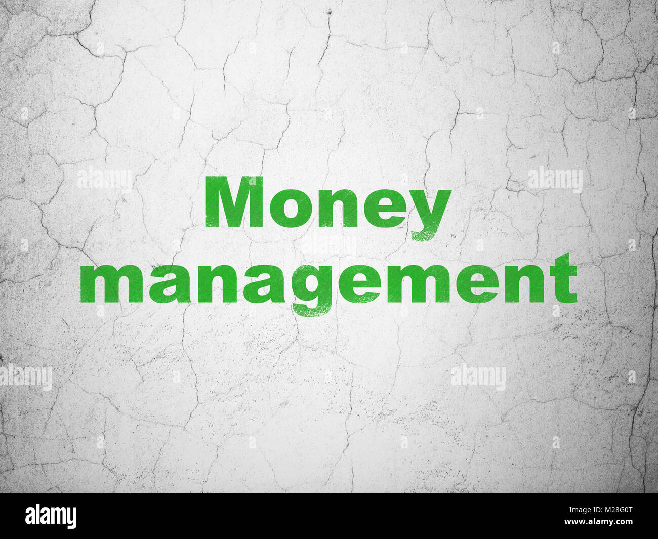 Money concept: Money Management on wall background Stock Photo - Alamy