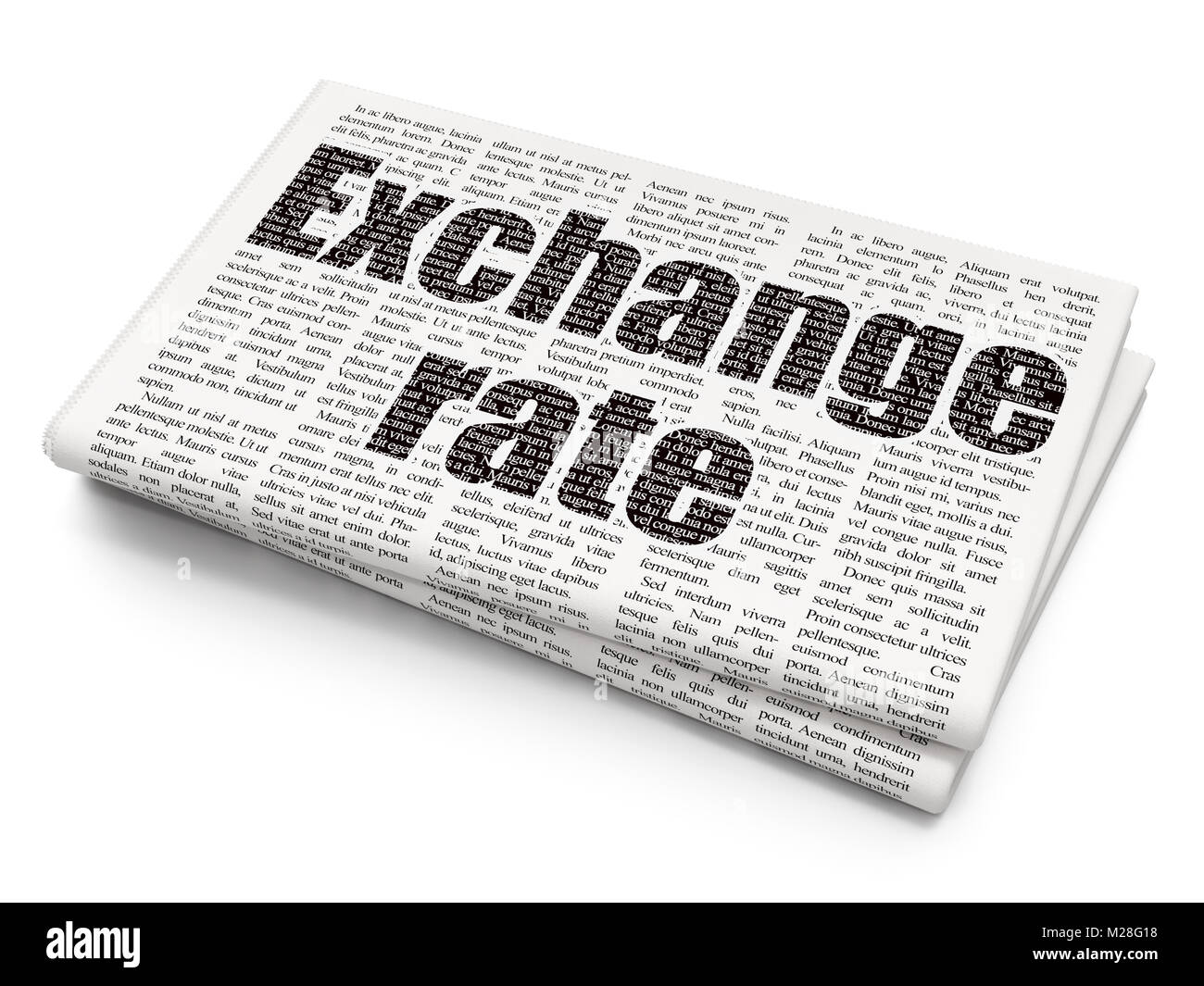Money concept: Exchange Rate on Newspaper background Stock Photo - Alamy