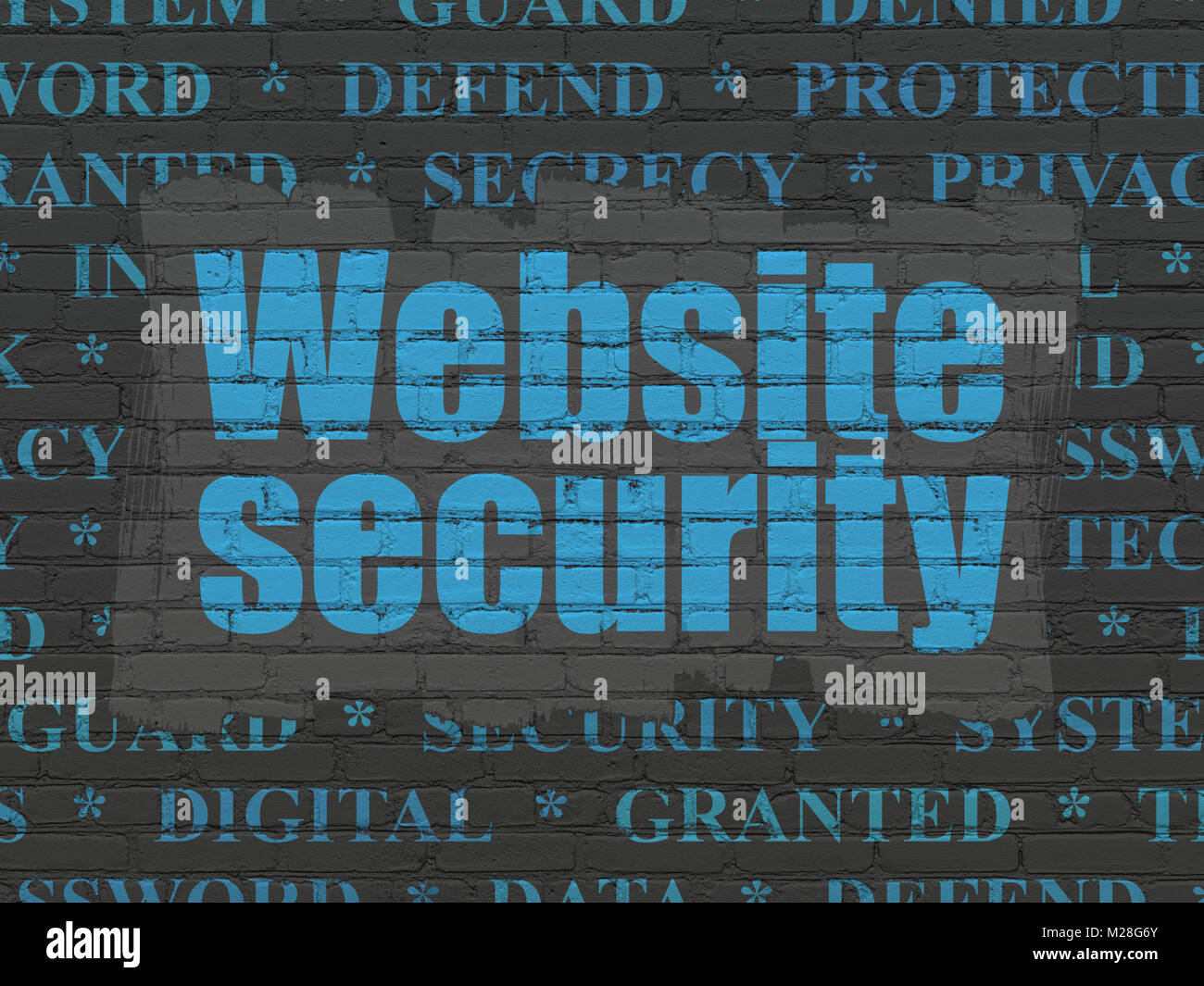 Safety concept: Website Security on wall background Stock Photo - Alamy