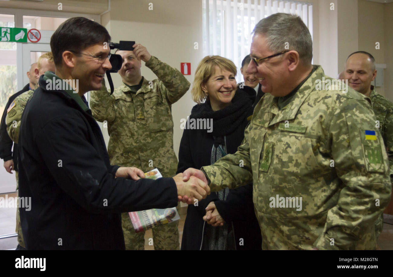 Yavoriv, Ukraine – Mark T. Esper, the United States Secretary of the ...