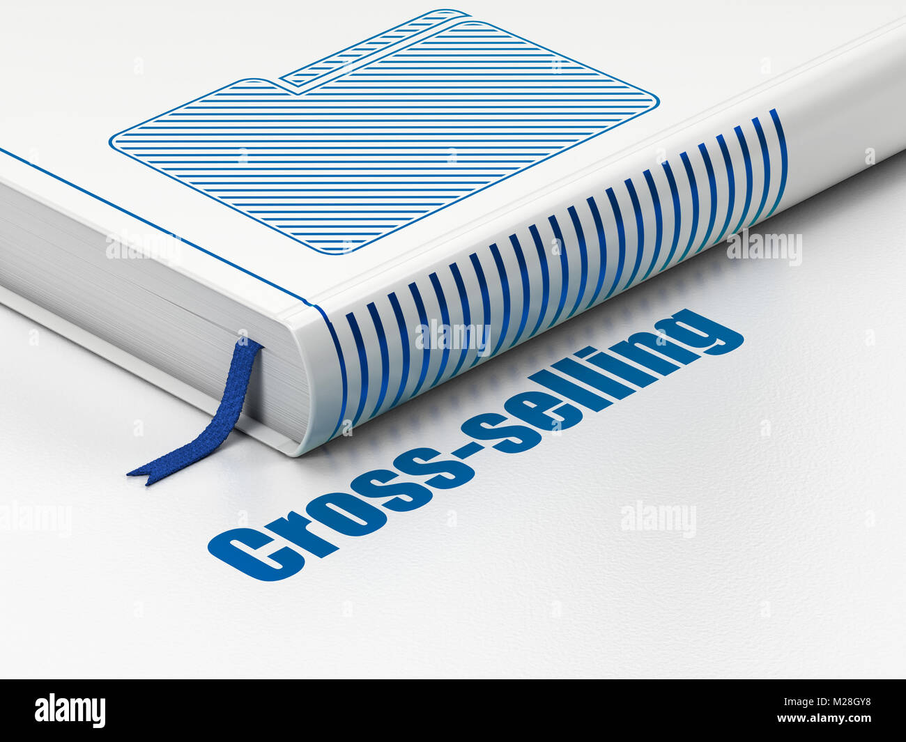 Business concept: book Folder, Cross-Selling on white background Stock ...