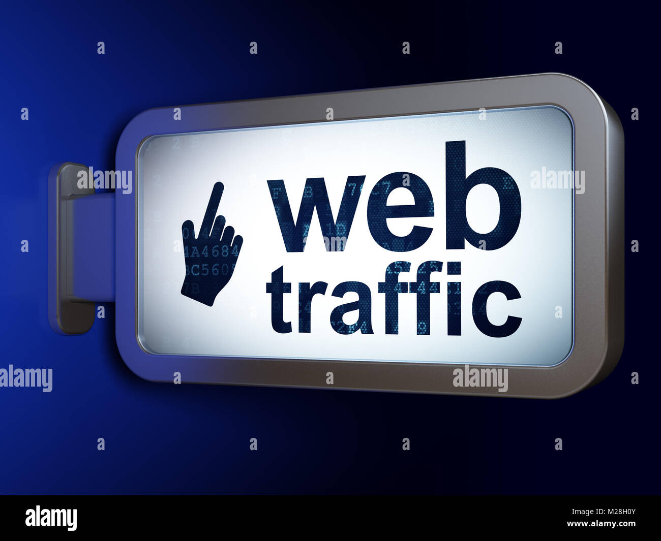 Web Development Concept Web Traffic And Mouse Cursor On Billboard