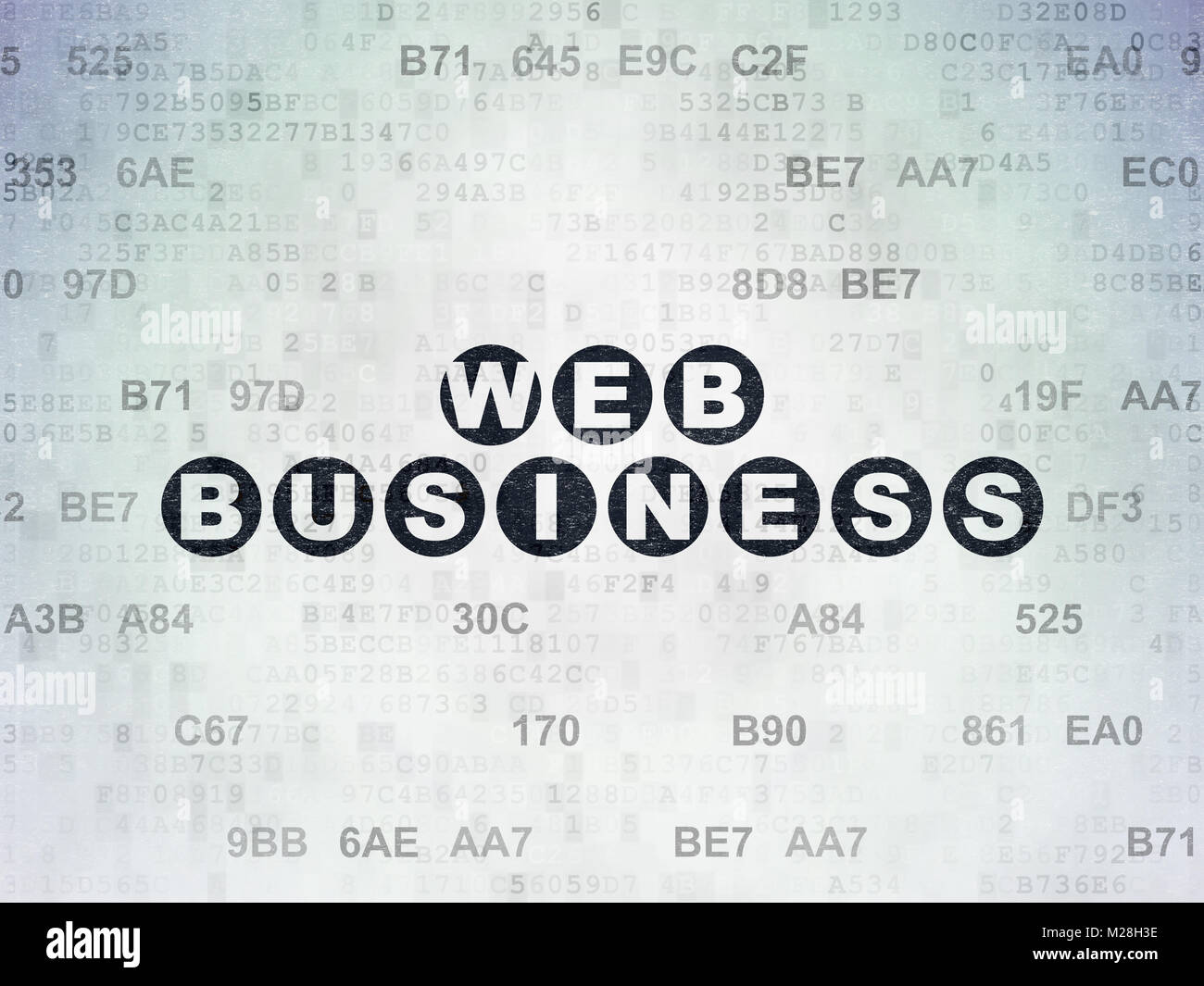 Web development concept: Web Business on Digital Data Paper background Stock Photo - Alamy