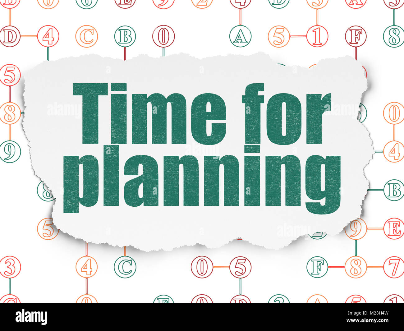 Timeline concept: Time for Planning on Torn Paper background Stock ...