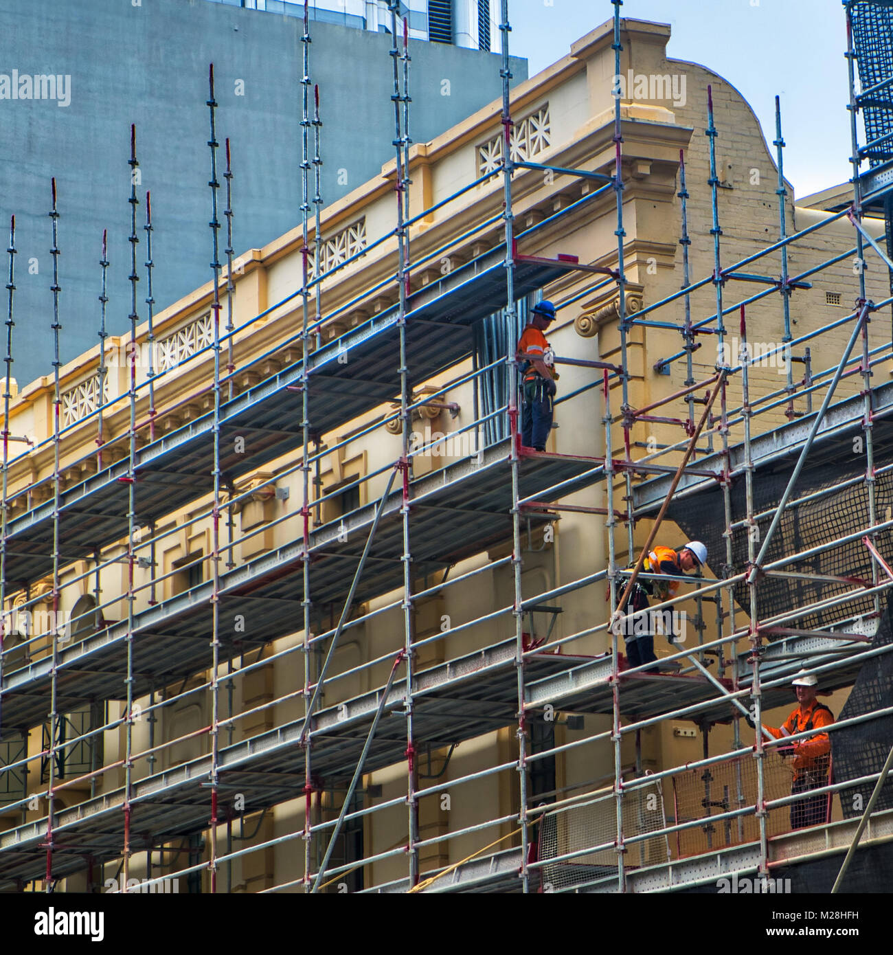 Cleaning Heritage Perth Buildings Reveals Amazing Bright Colors Stock ...