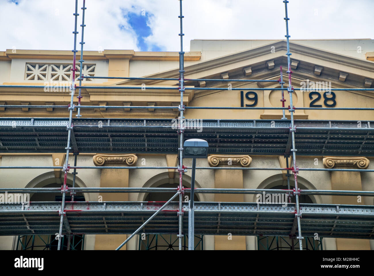 Cleaning Heritage Perth Buildings Reveals Amazing Bright Colors Stock ...