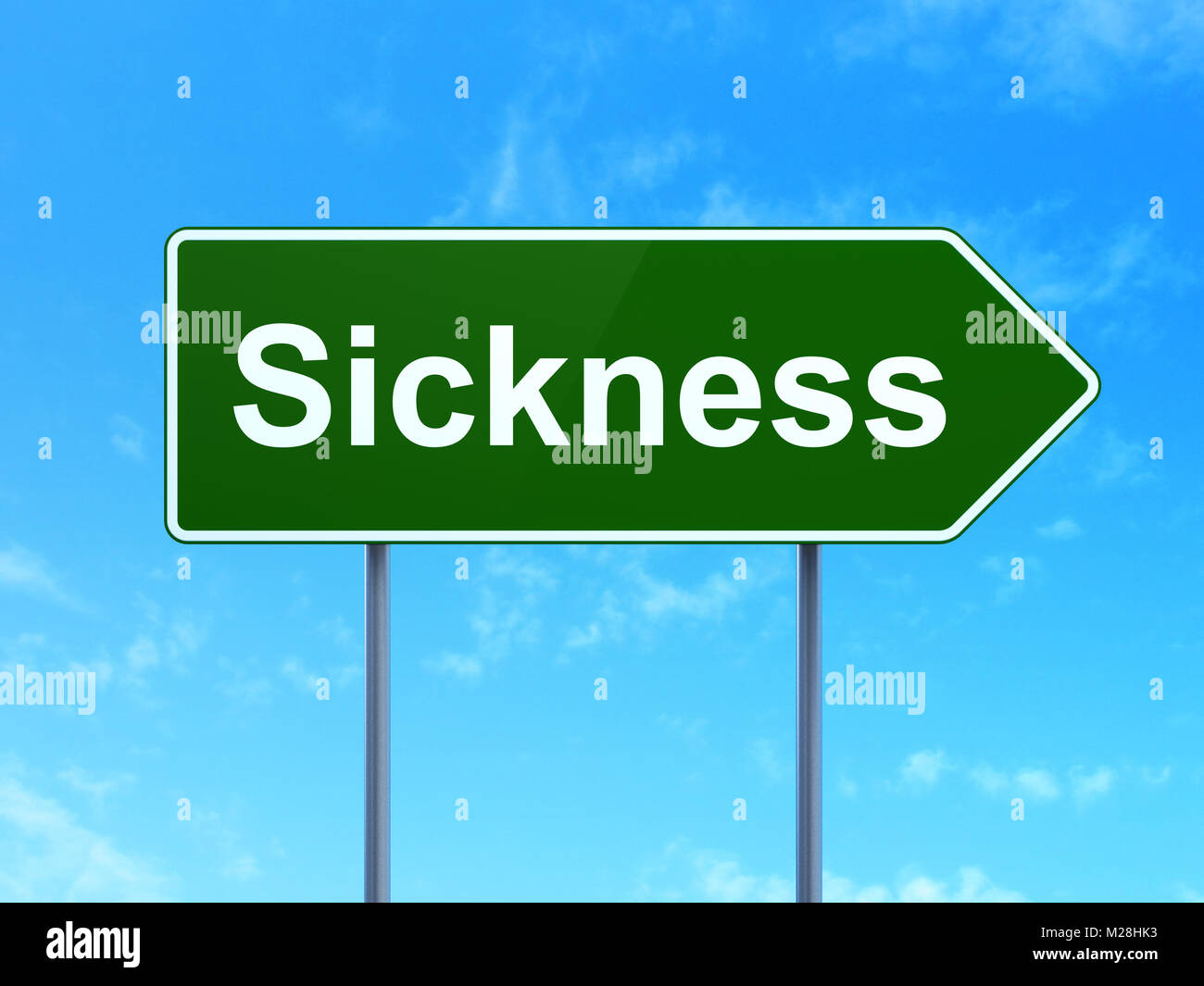 Health concept: Sickness on road sign background Stock Photo - Alamy