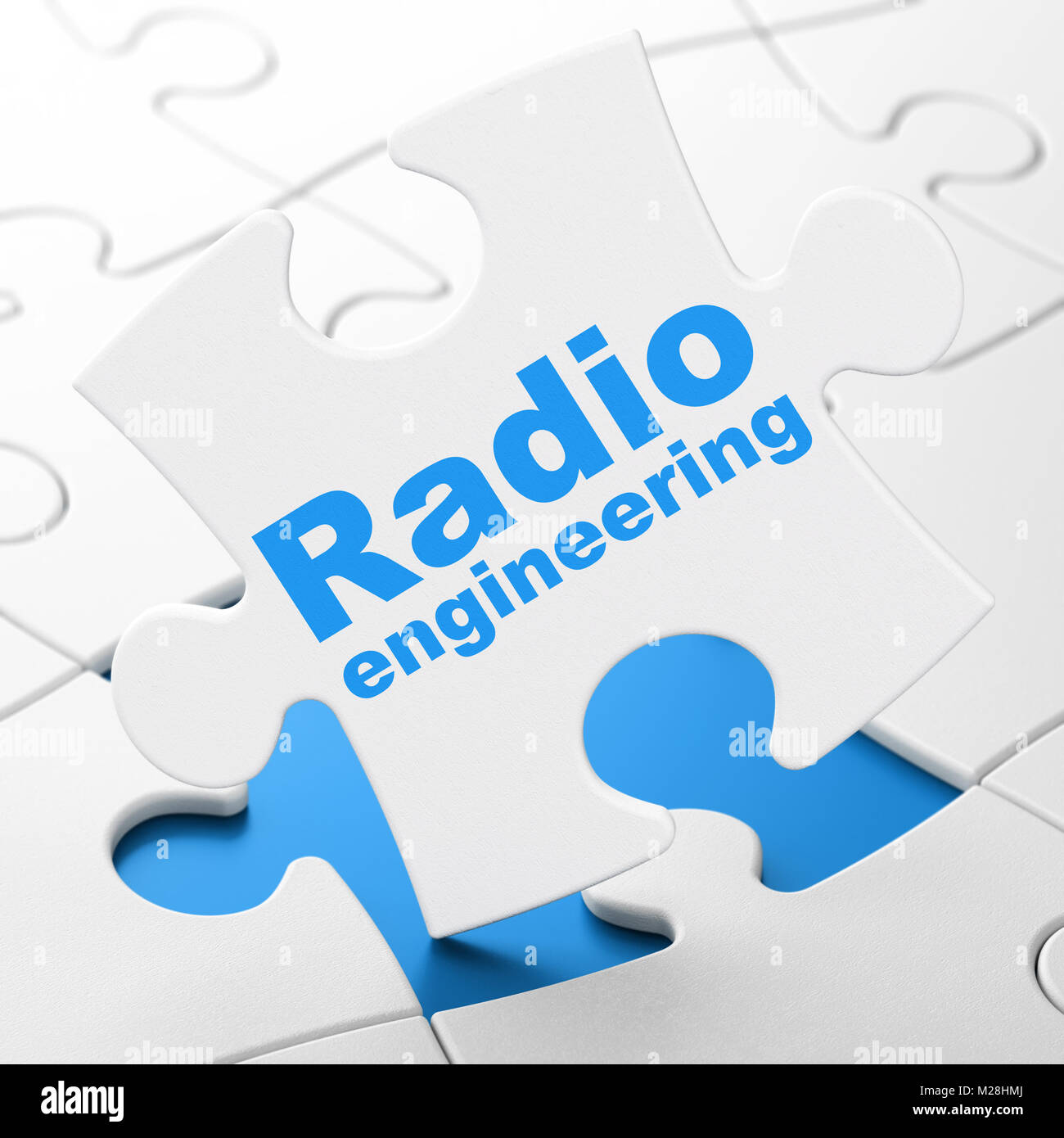 Science concept: Radio Engineering on puzzle background Stock Photo - Alamy