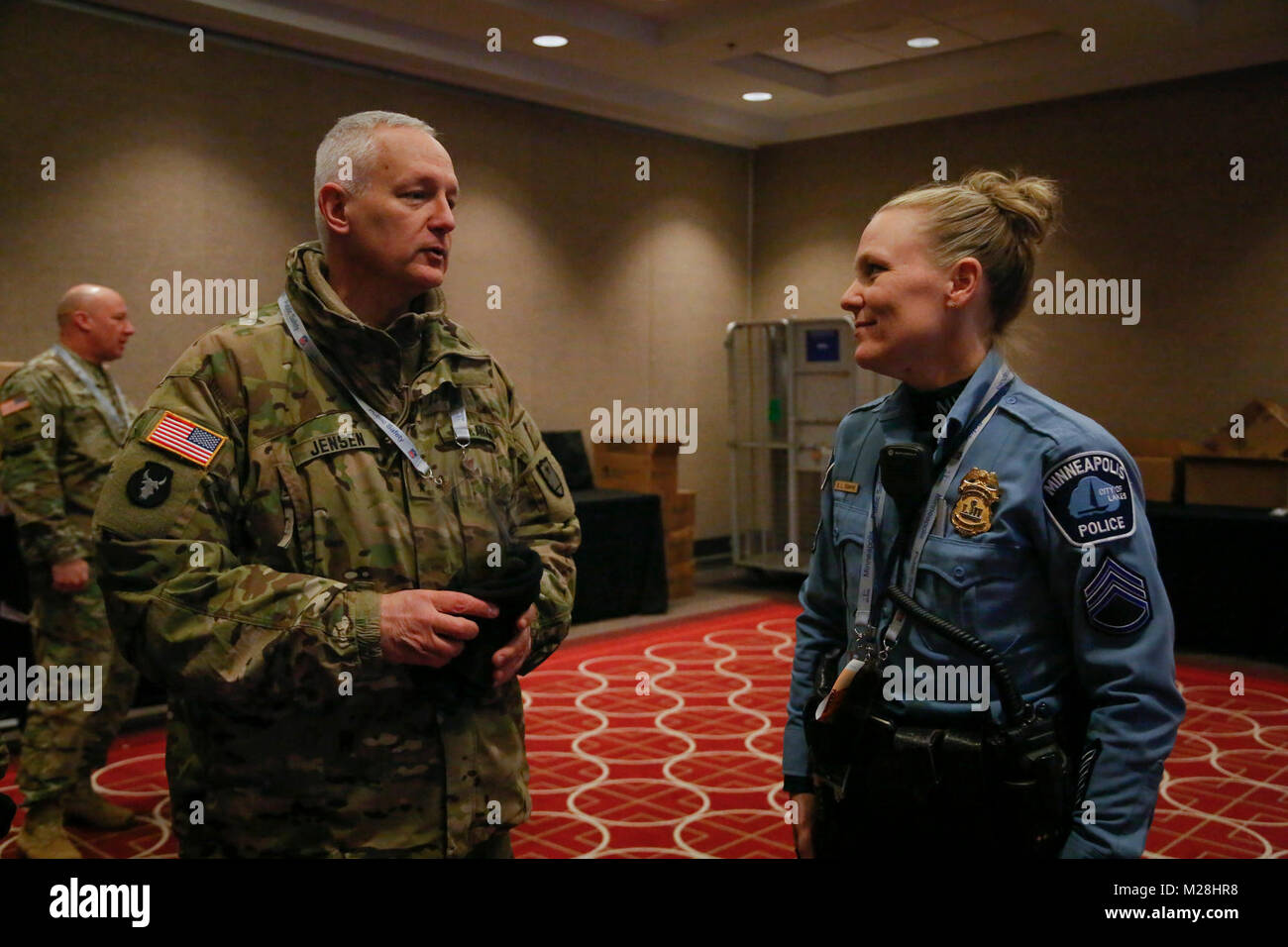 Minnesota National Guard senior leadership visit security personnel on ...