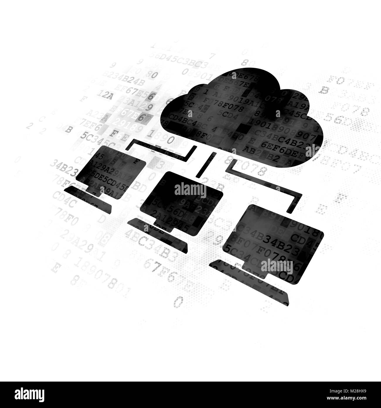 Cloud networking concept: Cloud Network on Digital background Stock ...