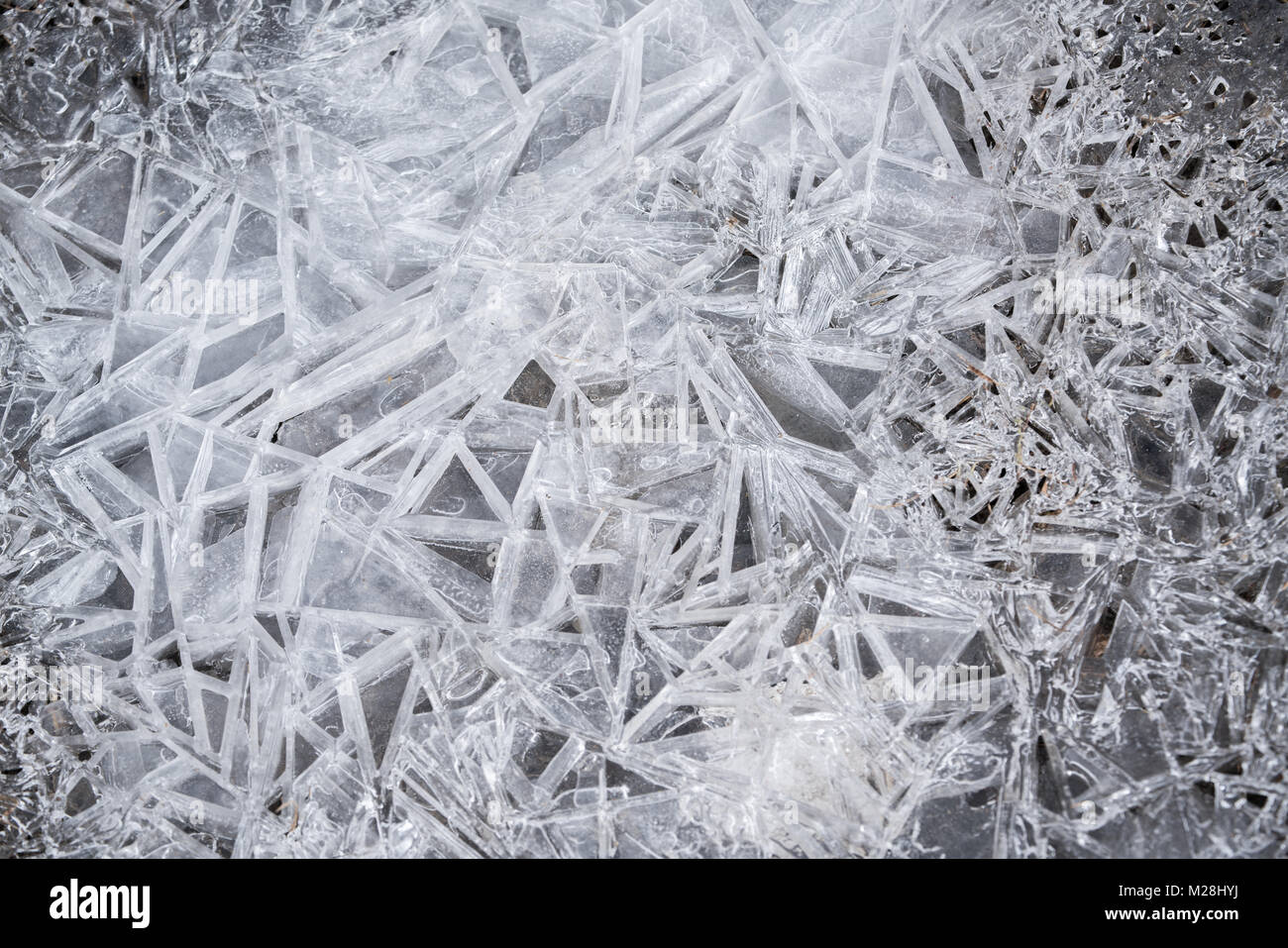 Texture of snow and ice flake from frozen place in nature at Zero-Point ...