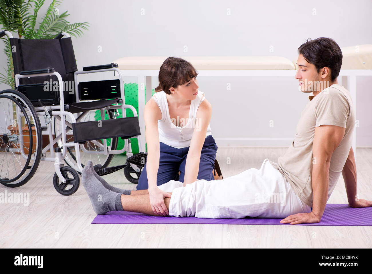 Patient recovering in hospital after injury trauma Stock Photo - Alamy