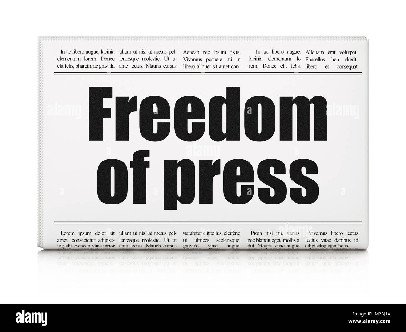 Politics concept: newspaper headline Freedom Of Press Stock Photo - Alamy